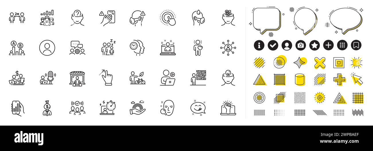 Set of Podcast, Ab testing and Manager line icons for web app ...