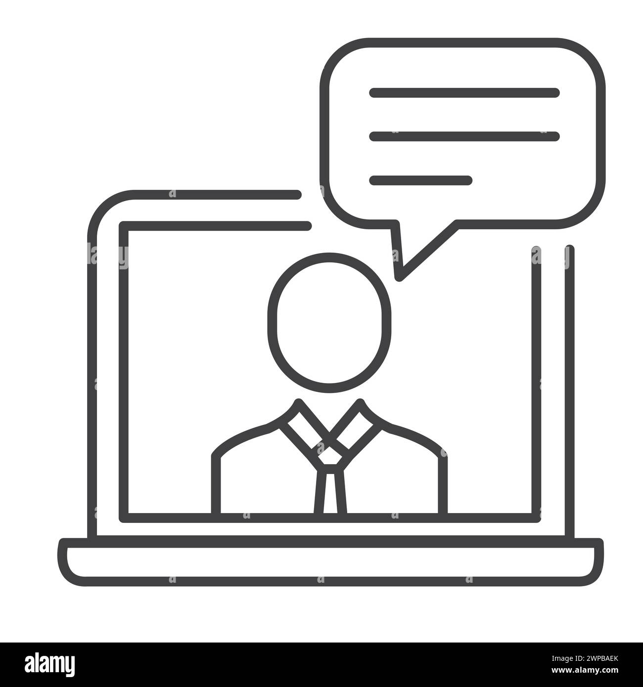 Online meeting icon Stock Vector Images - Alamy