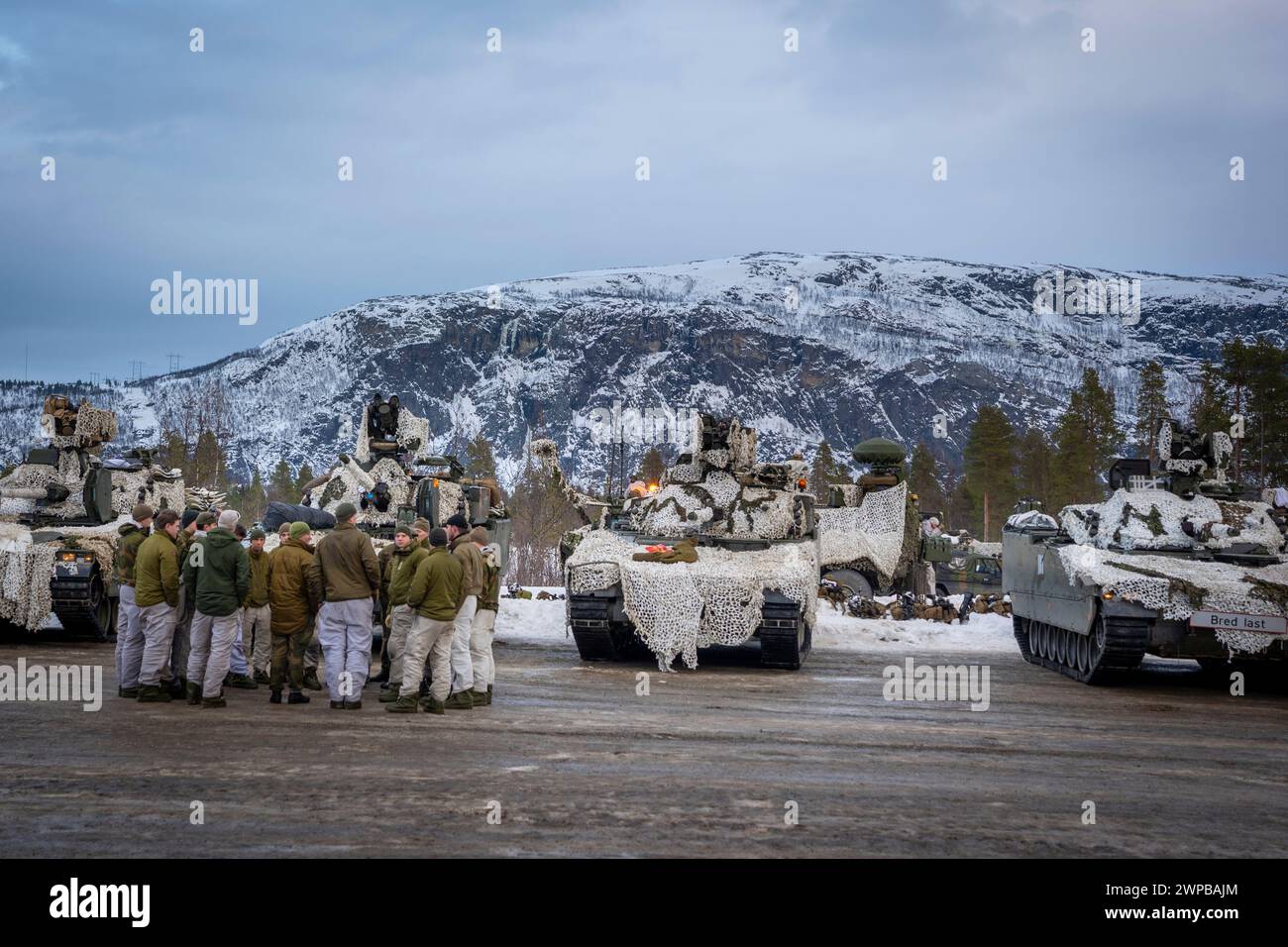 Alta 20240306.Norwegian soldiers get ready to take part in the military ...
