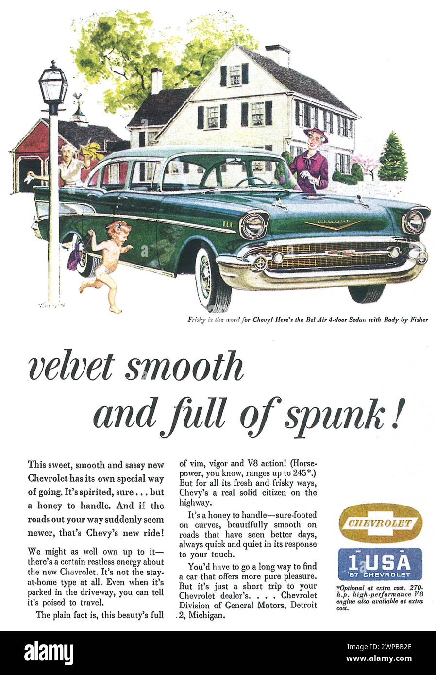1951 Chevrolet Bel Air Sedan Print Ad Stock Photo - Alamy