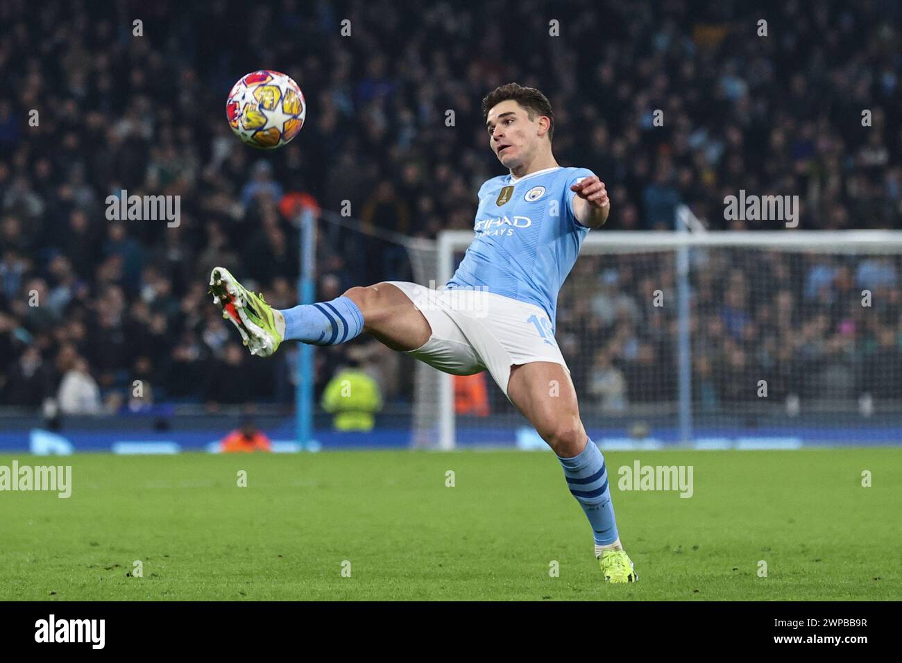 Julián Álvarez of Manchester City in action during the UEFA Champions ...