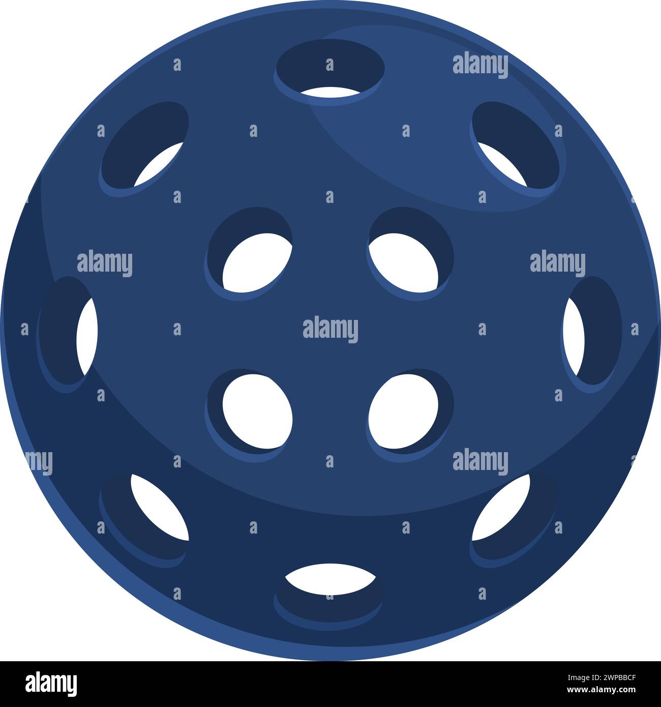 Blue pickleball game equipment icon cartoon vector. Mascot play. Wiffle ...