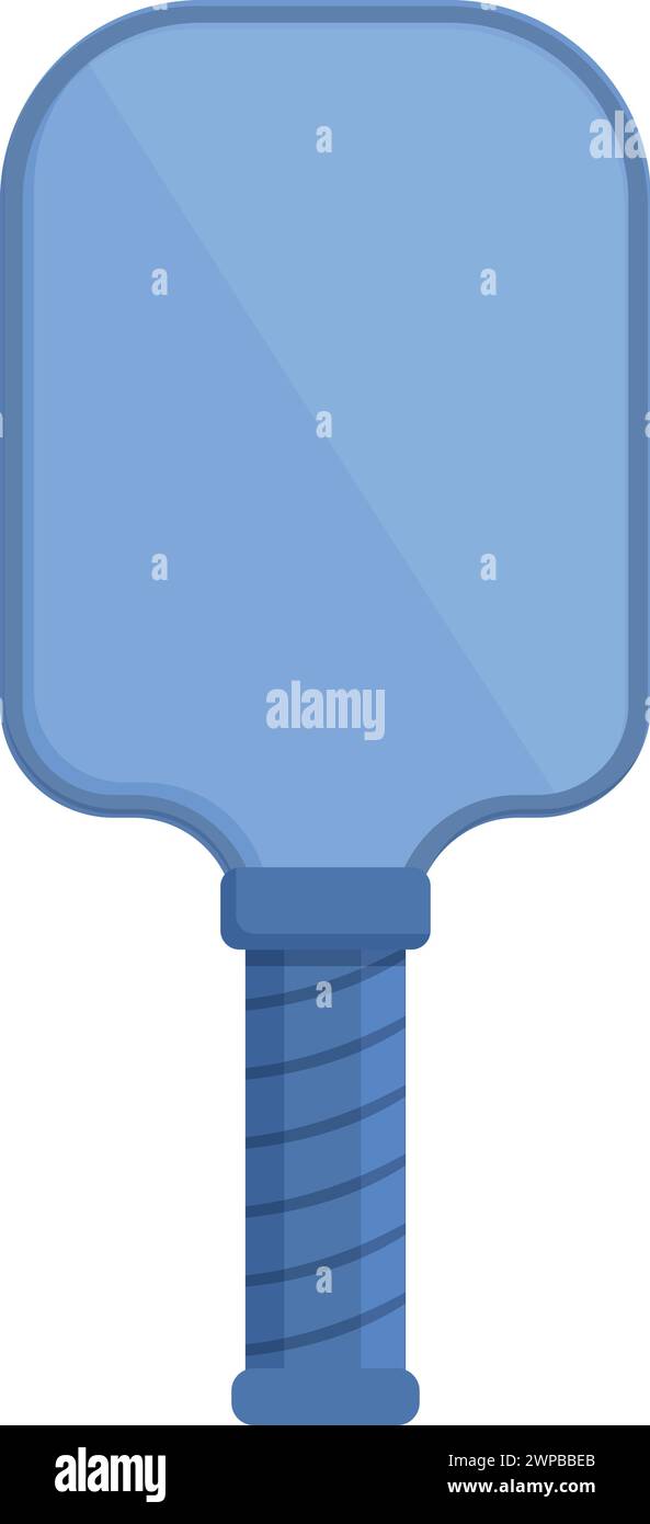 Blue pickleball paddle icon cartoon vector. Artwork plastic. Sphere ...