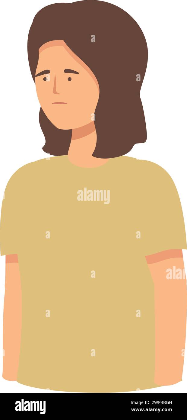 Sad woman conversation icon cartoon vector. Talk parent to kid. Sad ...