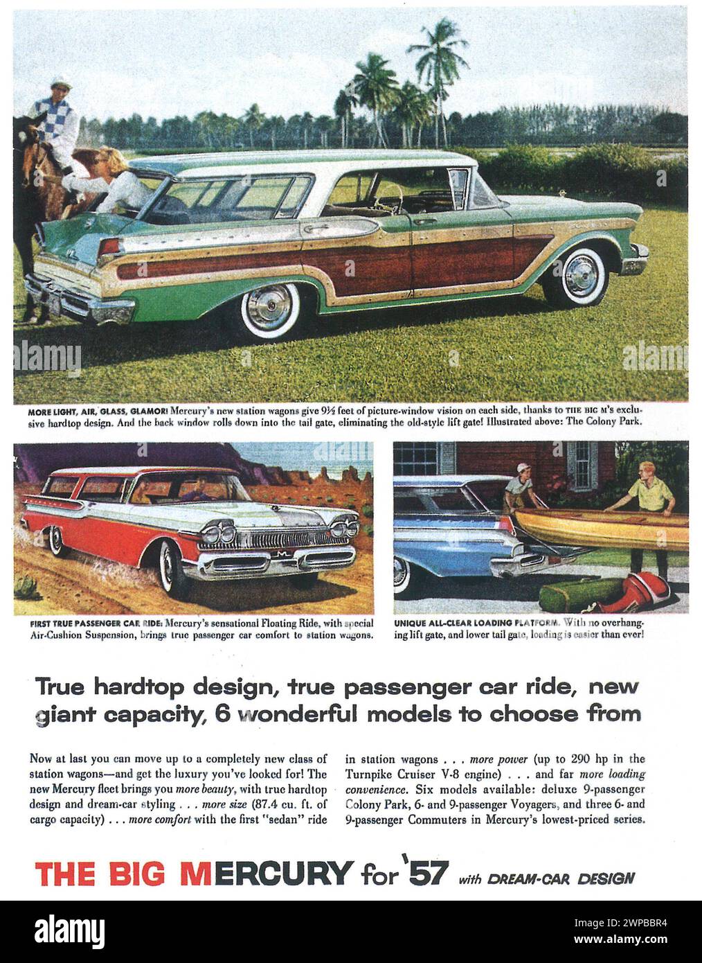 1957 Mercury Colony Park luxury full-size station wagon, Mercury ...