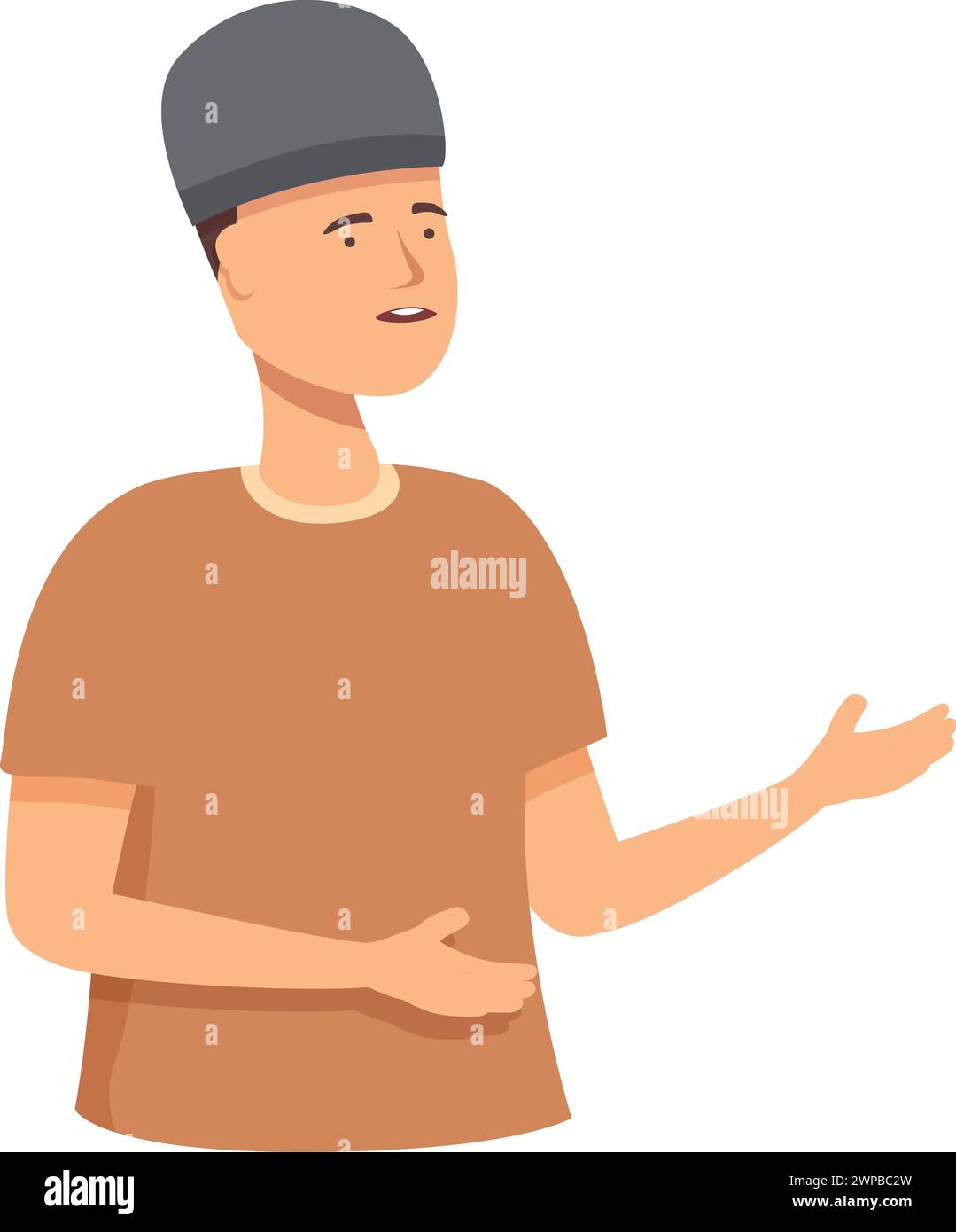 Talk communication icon cartoon vector. Child talking. Serious ...