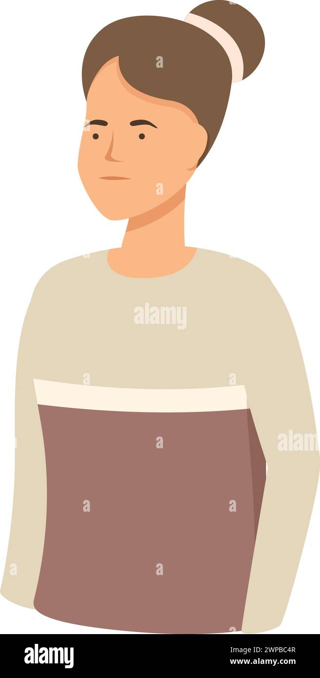Woman serious conversation icon cartoon vector. Woman dialogue. Modern ...