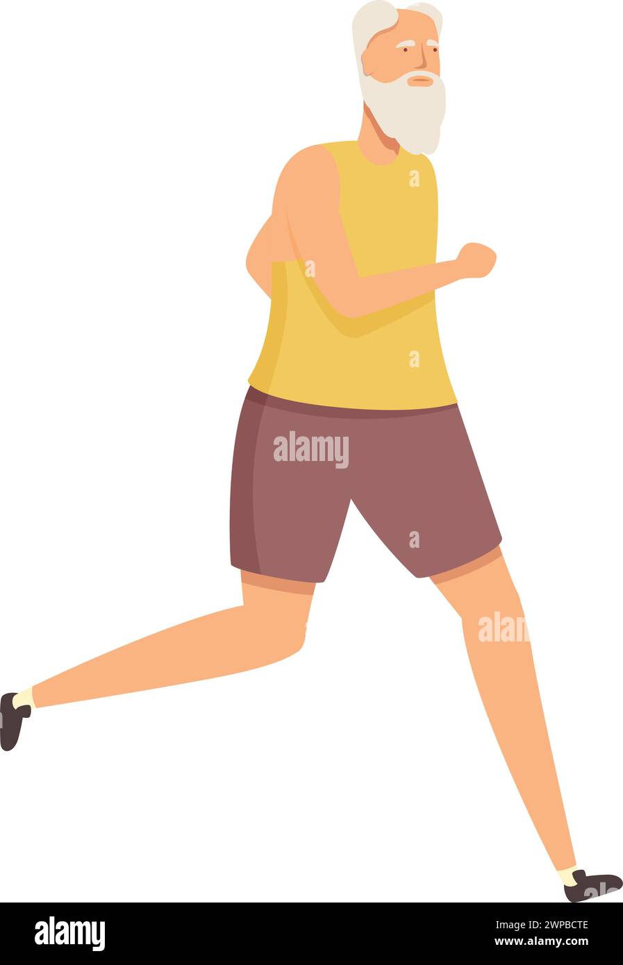 Care run older person icon cartoon vector. Fitness care. Training ...