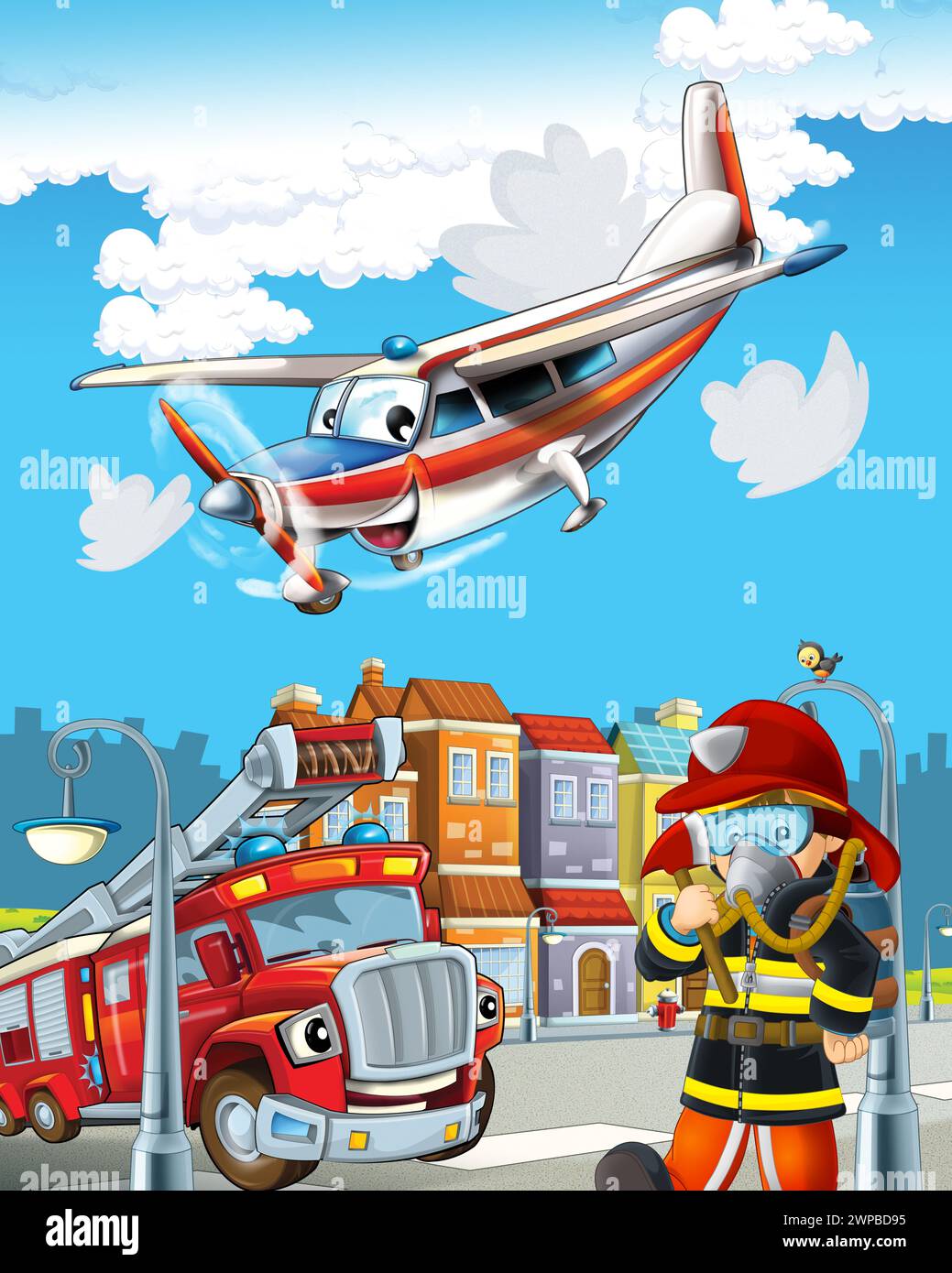 Cartoon fireman hi-res stock photography and images - Alamy