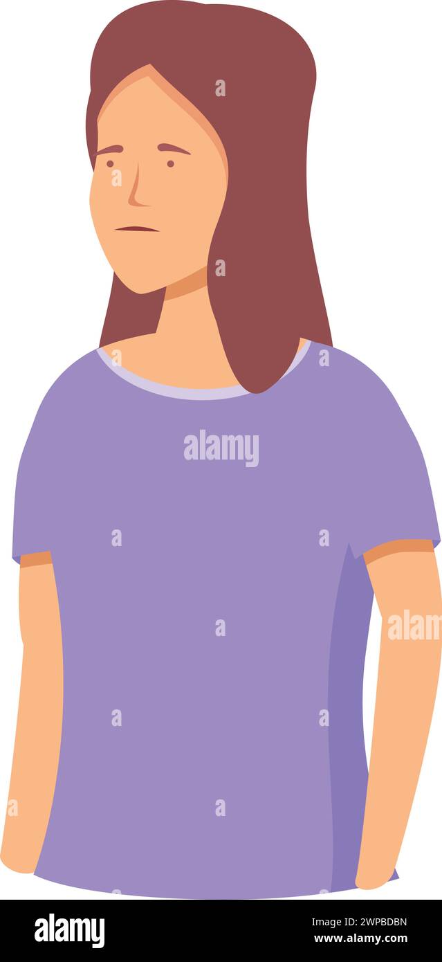 Sad woman face icon cartoon vector. Business talk. Chat face ...