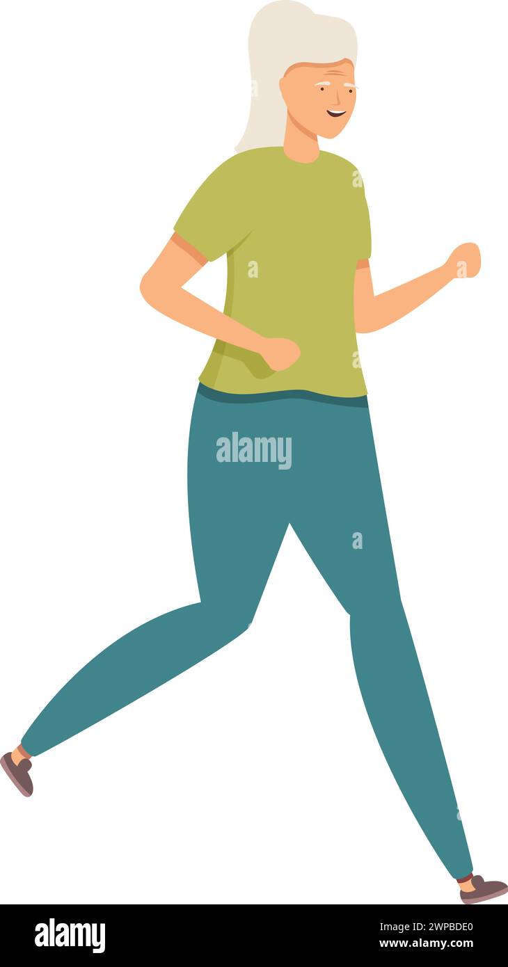 Happy female running icon cartoon vector. Workout training. Happy sport ...