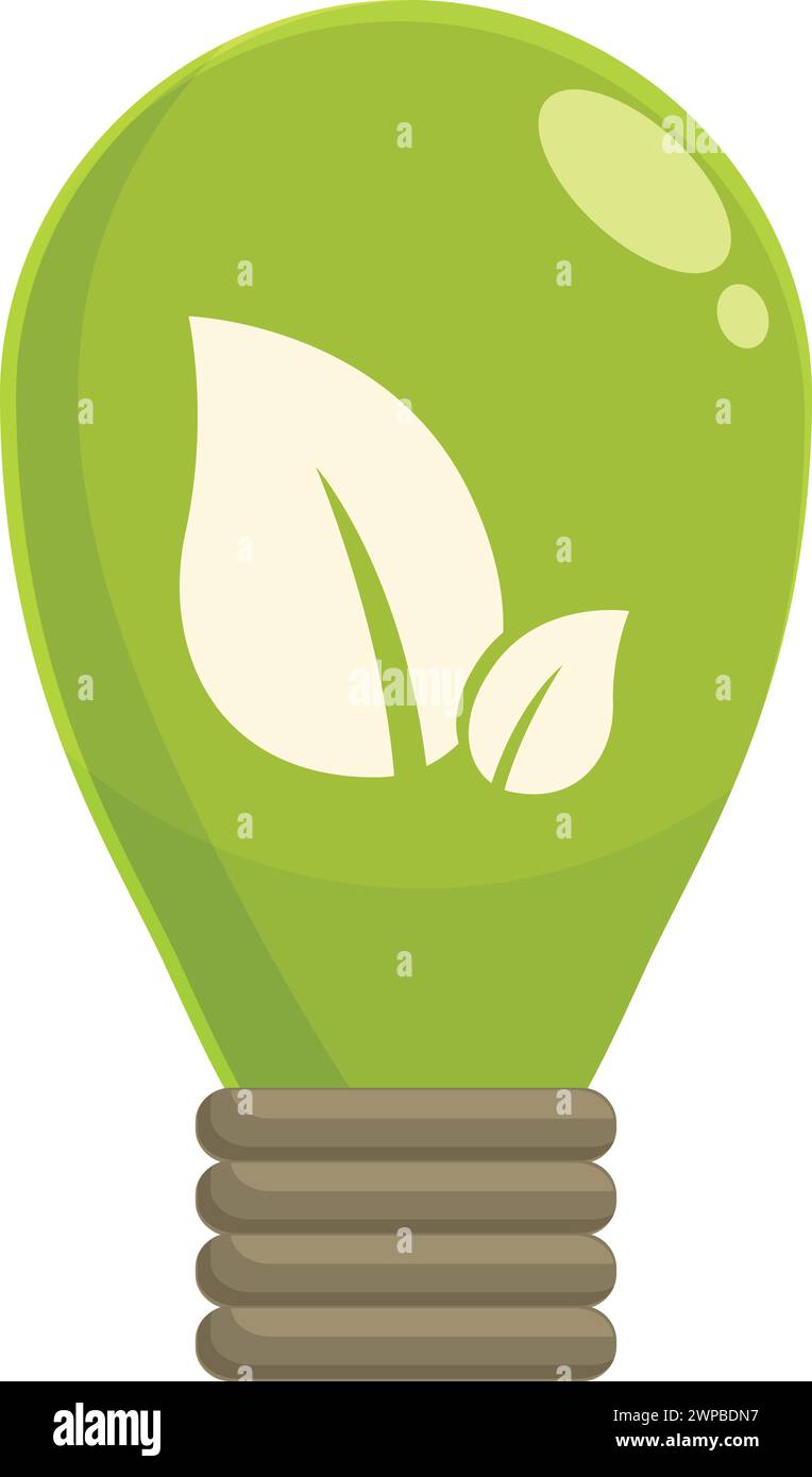 Eco bio bulb icon cartoon vector. Fuel nature energy. Waste organic ...