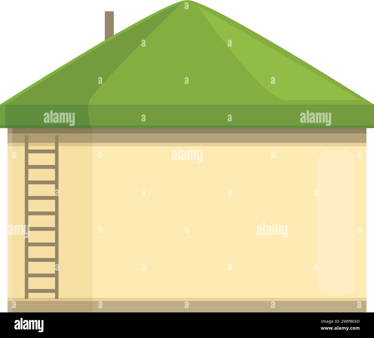 Biomass tank icon cartoon vector. Eco fuel plant. Source pump nature ...