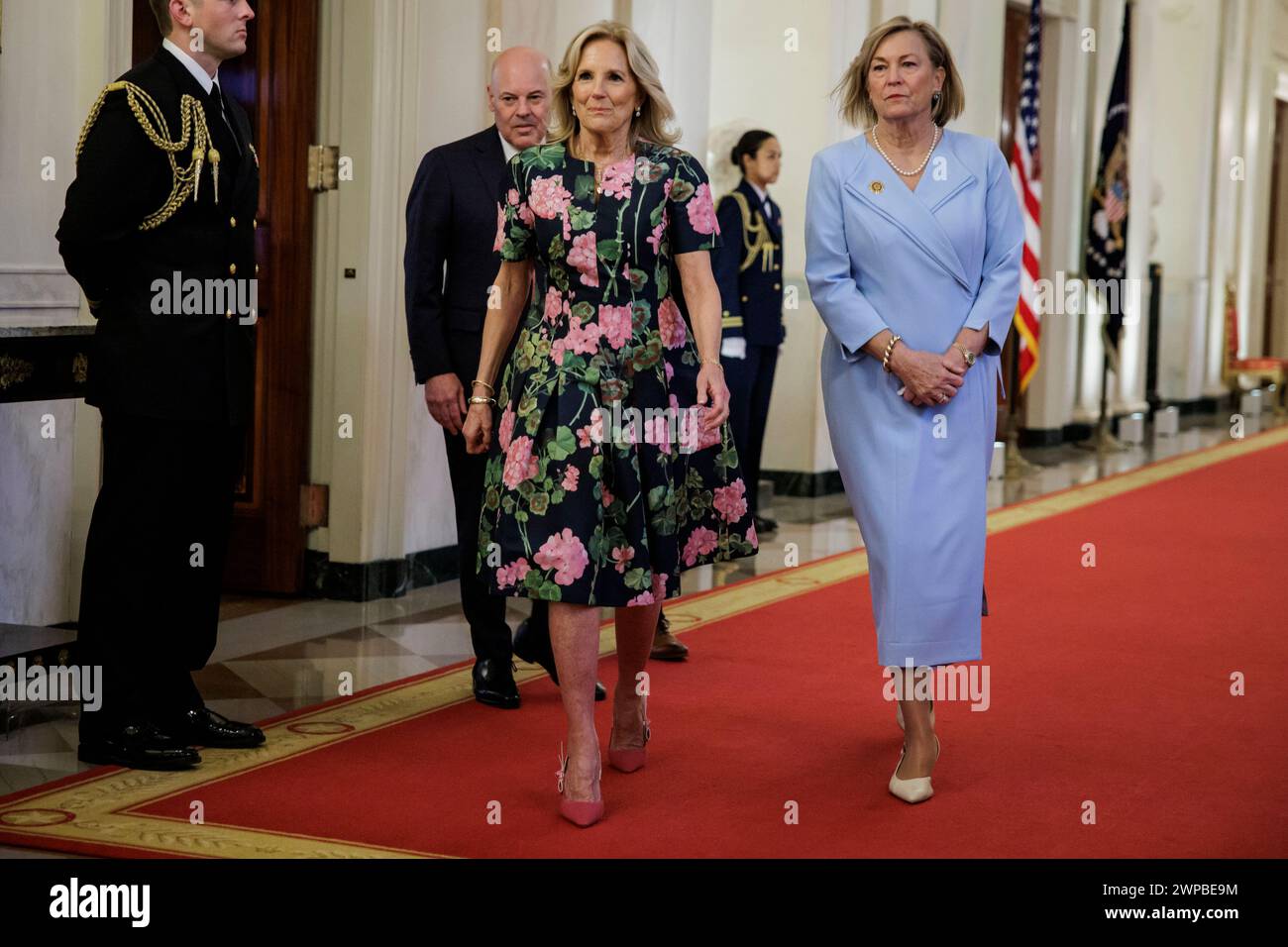 Postmaster General of the U.S. Postal Service Louis DeJoy (left), First ...