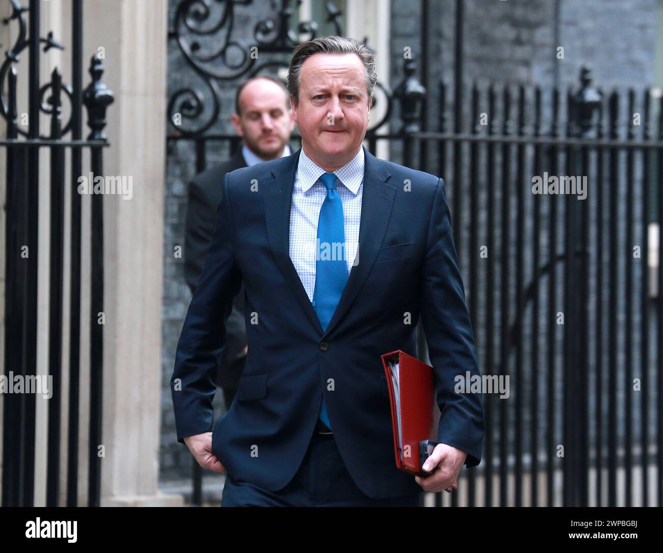 London, UK. 06th Mar, 2024. Foreign Secretary David Cameron leaves 10 ...