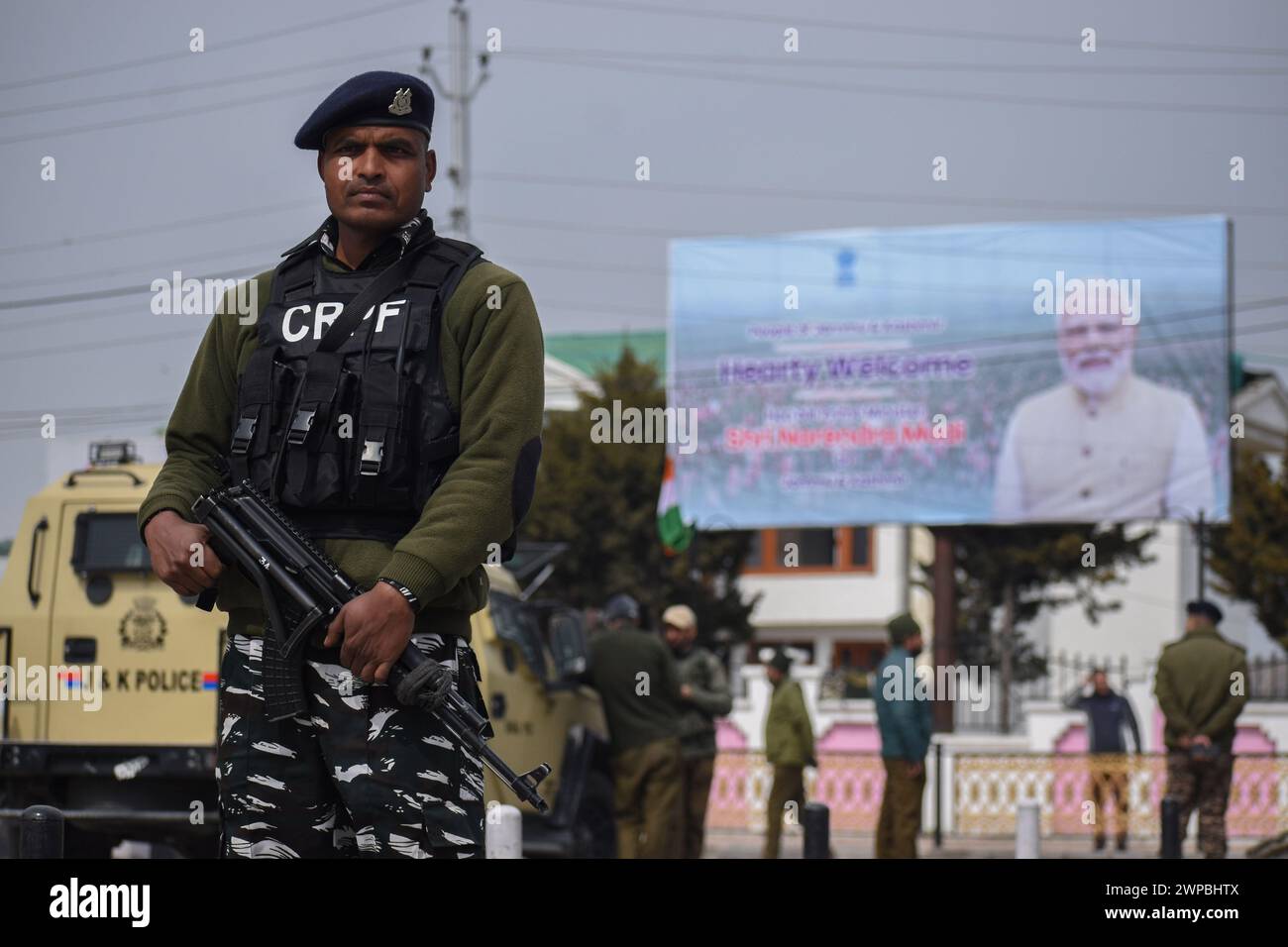 Non Exclusive: March 06, 2024, Srinagar, India : An Indian Paramilitary ...