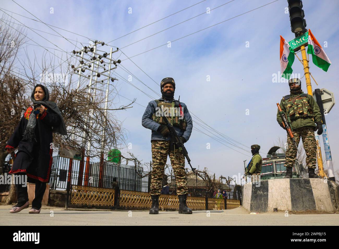 Non Exclusive: March 06, 2024, Srinagar, India : An Indian Paramilitary ...