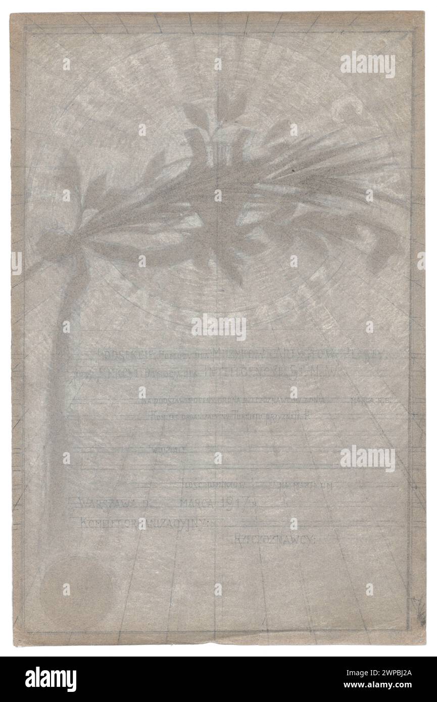 Study for graphics "Diploma of the music tournament of March 1917 ...
