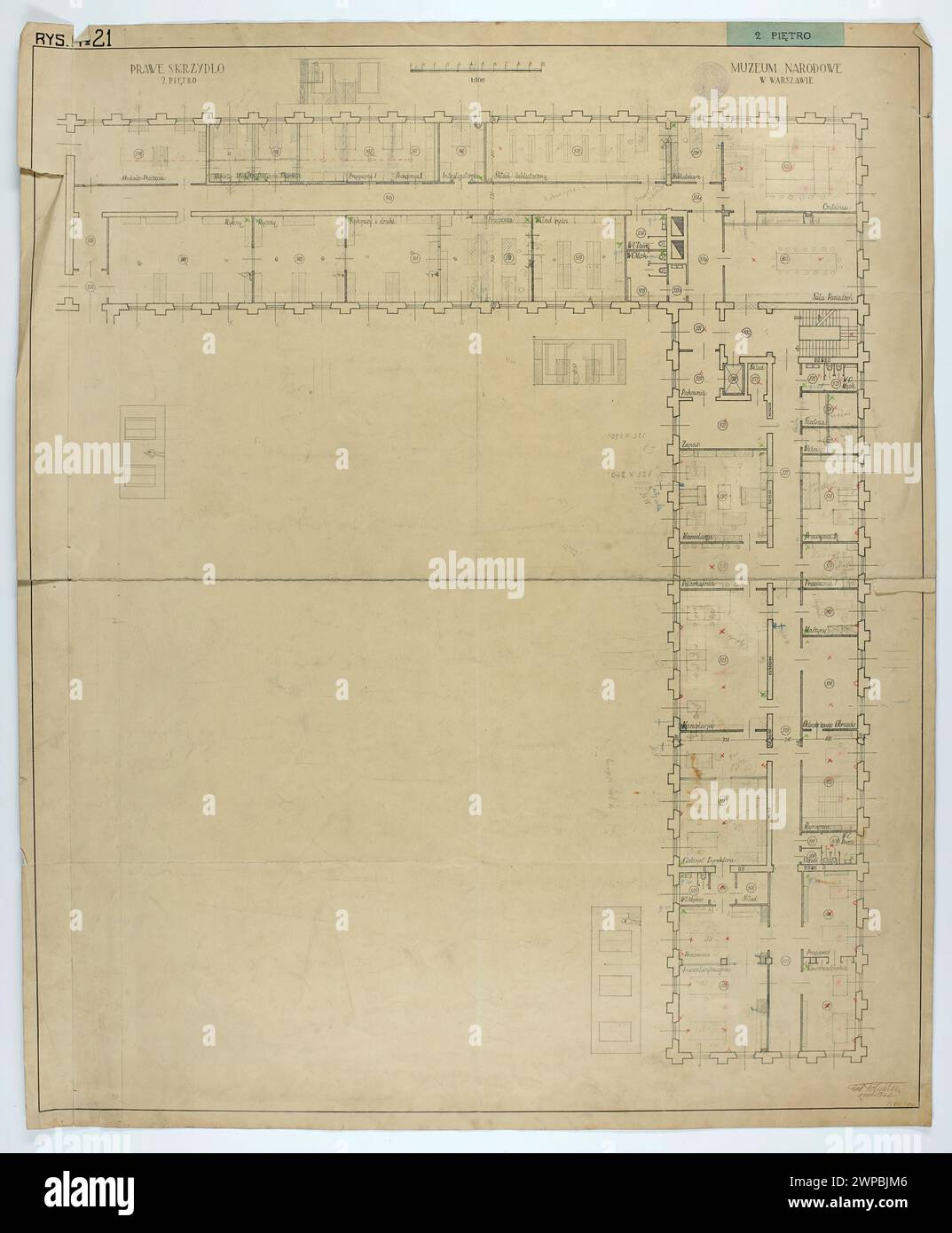 Warsaw. National Museum. Construction project (Figure 21). Right wing ...