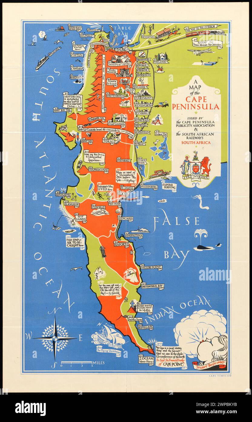 Cape of good hope map hi-res stock photography and images - Alamy