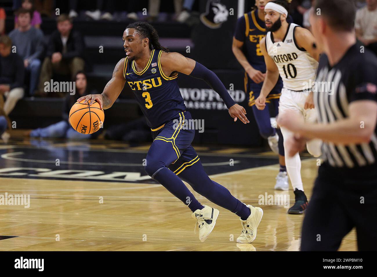 SPARTANBURG,S.C. - JANUARY 17: ETSU Buccaneers guard Tyler Rice (3 ...