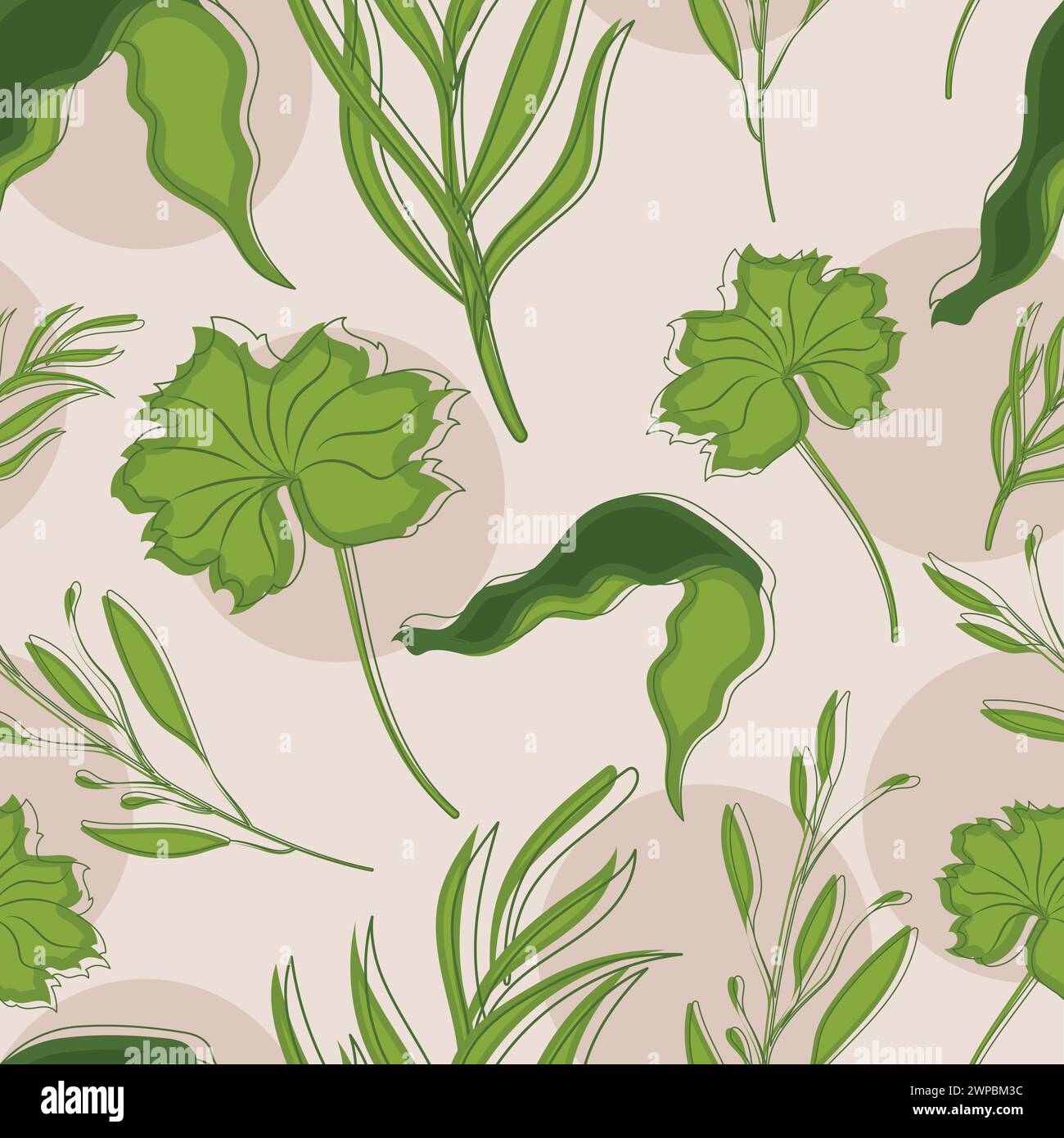 Colored leaves pattern background Wallpaper Vector Stock Vector Image ...