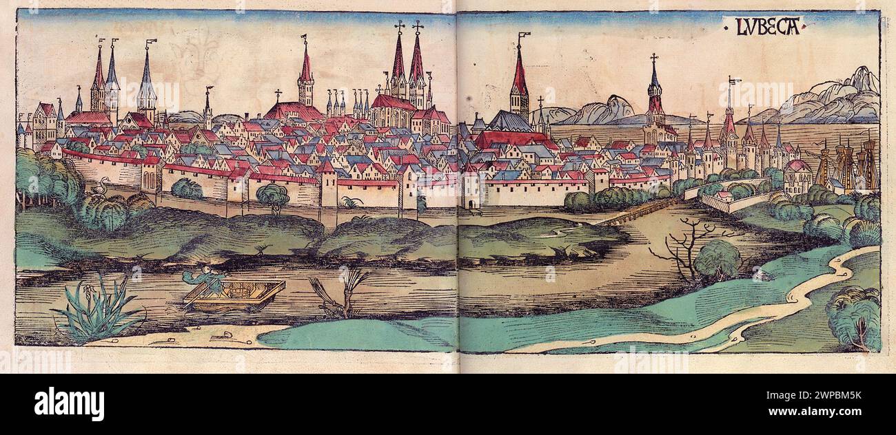 Lubeck map hi-res stock photography and images - Alamy