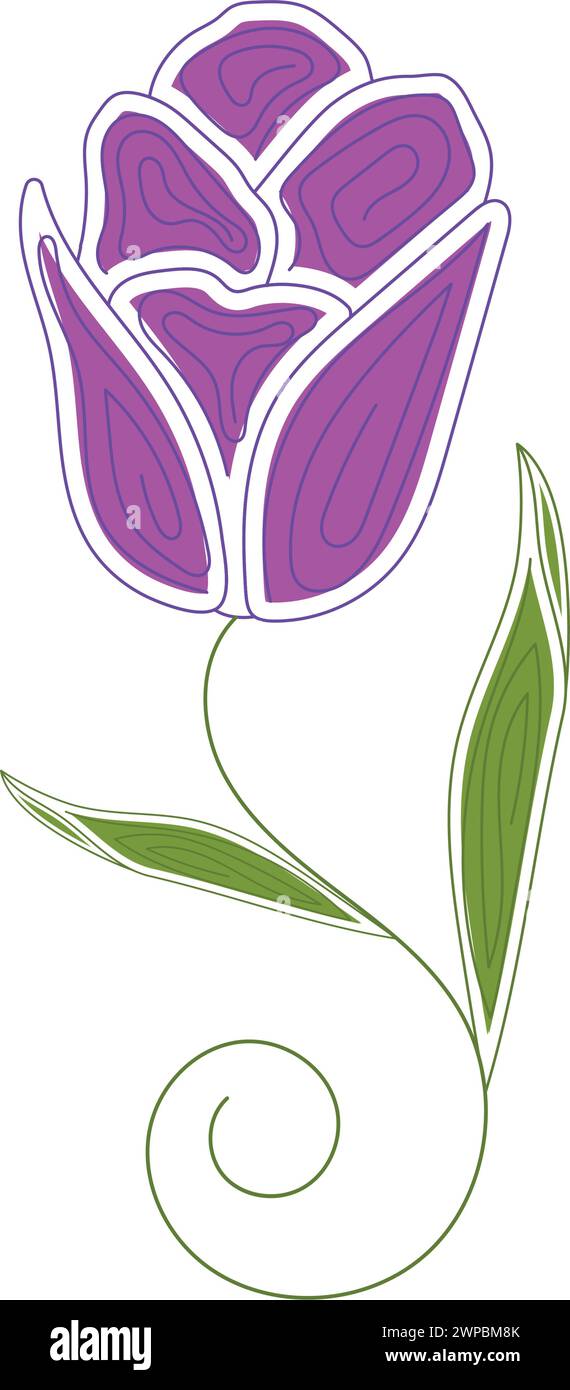 Colored sketch of a flower icon Vector Stock Vector Image & Art - Alamy