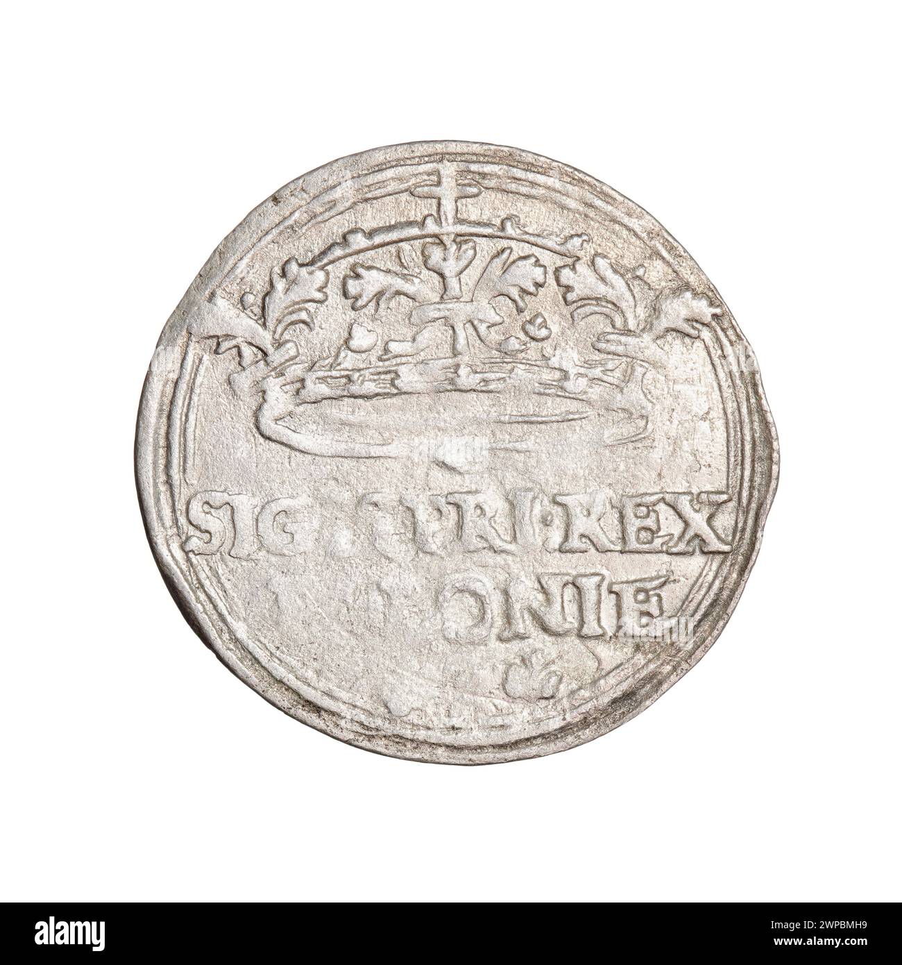 The 1545 crown penny of King Zygmunt I Stary features the Jagiellonian ...