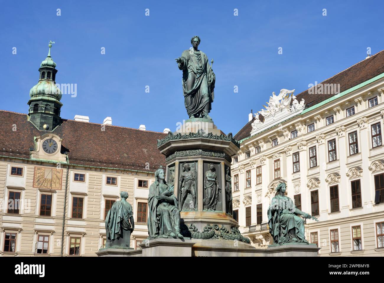 Vienna, Austria 10-07-2023 the imperial palace Hofburg with its inner ...