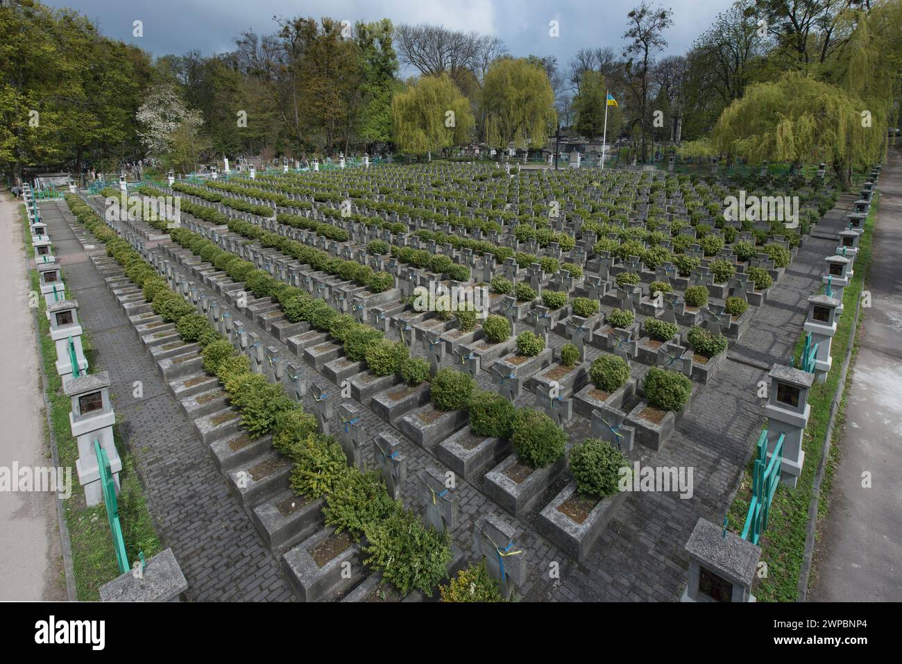 Memorial to the Sich Riflemen, Janowski Cemetery, Lviv, Ukraine Stock ...