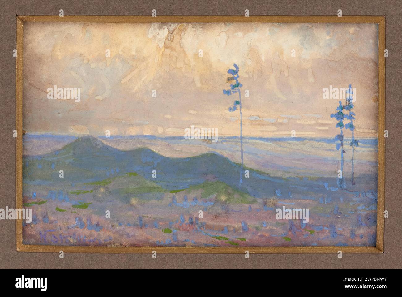 Landscape with three trees; Stabrowski, Kazimierz (1869-1929); after ...