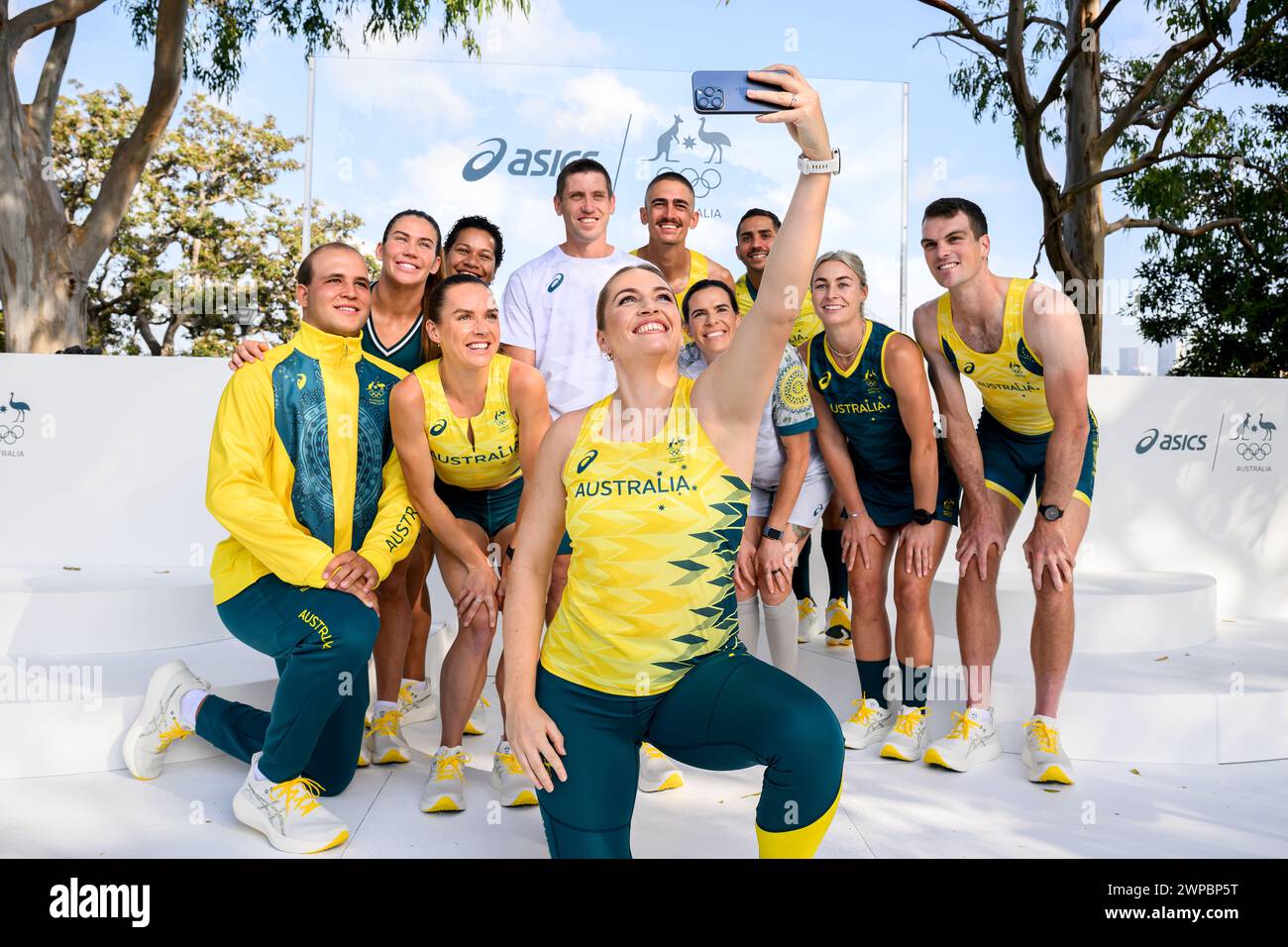 Sydney, Australia. 07th Mar, 2024. Athletes wear the new uniforms ...