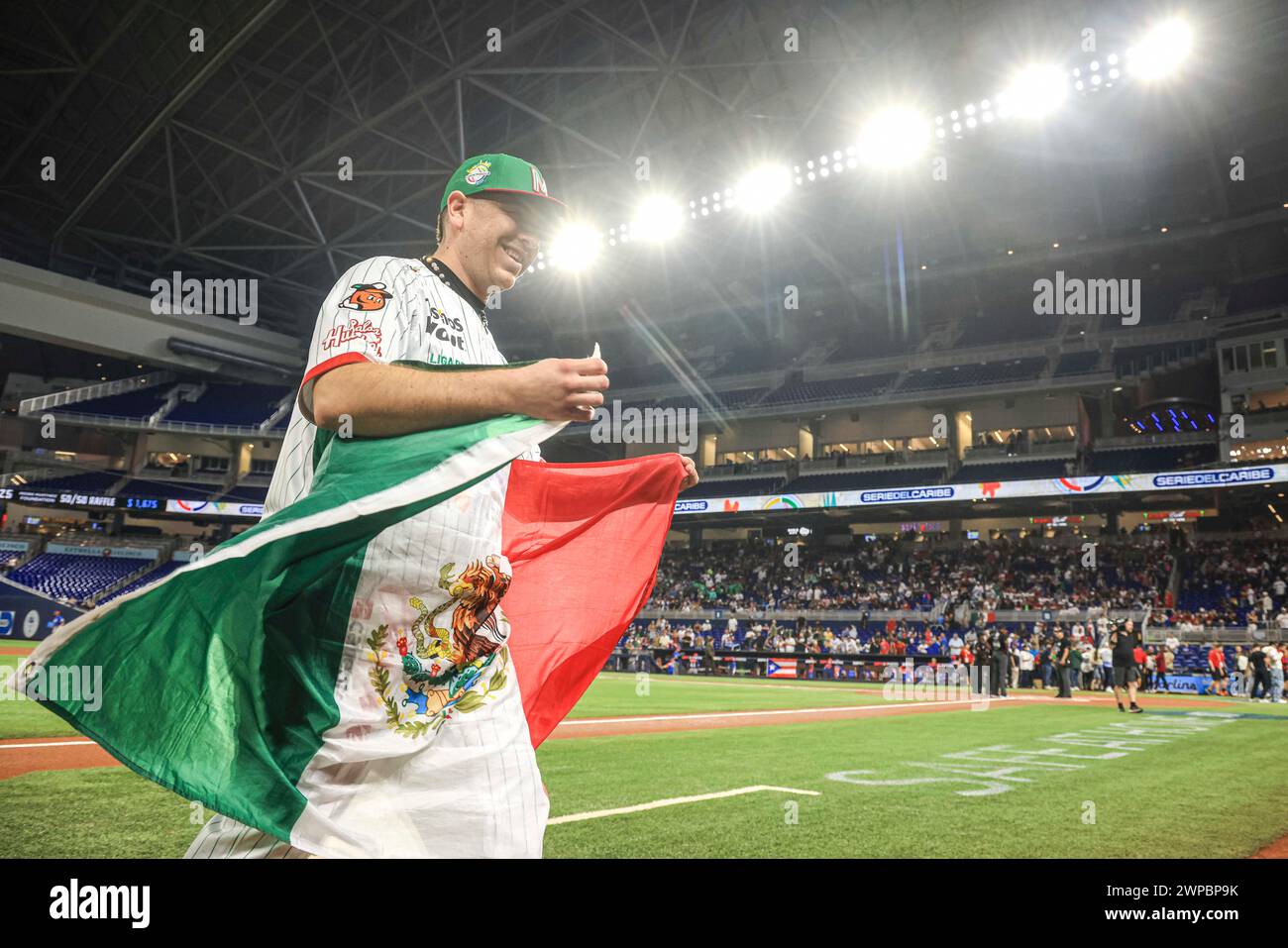 MIAMI, FLORIDA - FEBRUARY 2: mexico flag here>> ,during a game between ...