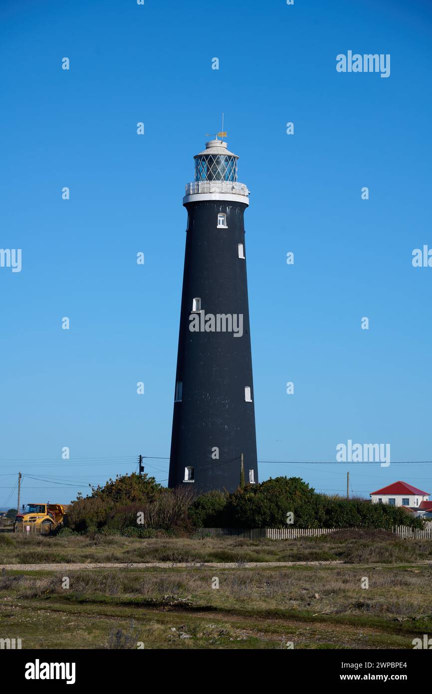 Dungeness pebble peninsula, Kent, England. Coastal location in England ...