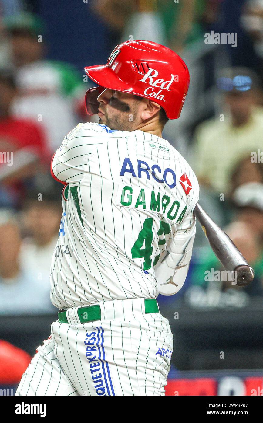 MIAMI, FLORIDA - FEBRUARY 2: Juan Carlos Gamboa of Naranjeros de ...