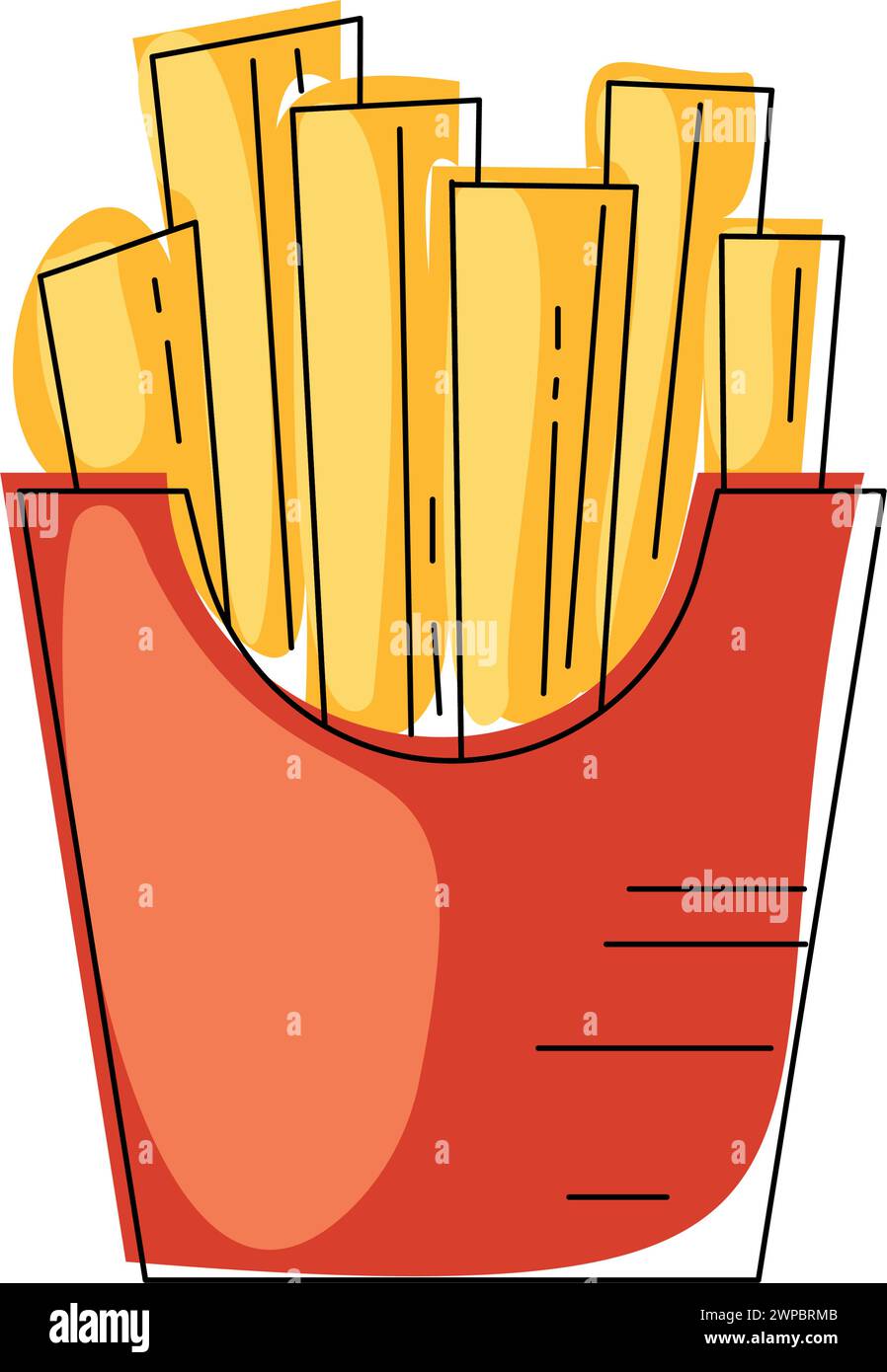 French fries Fast food icon sketch Vector Stock Vector Image & Art - Alamy