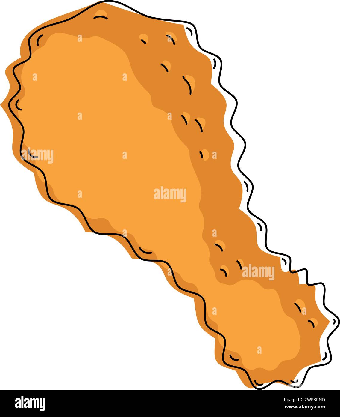 Breaded chicken leg Fast food icon sketch Vector Stock Vector Image ...