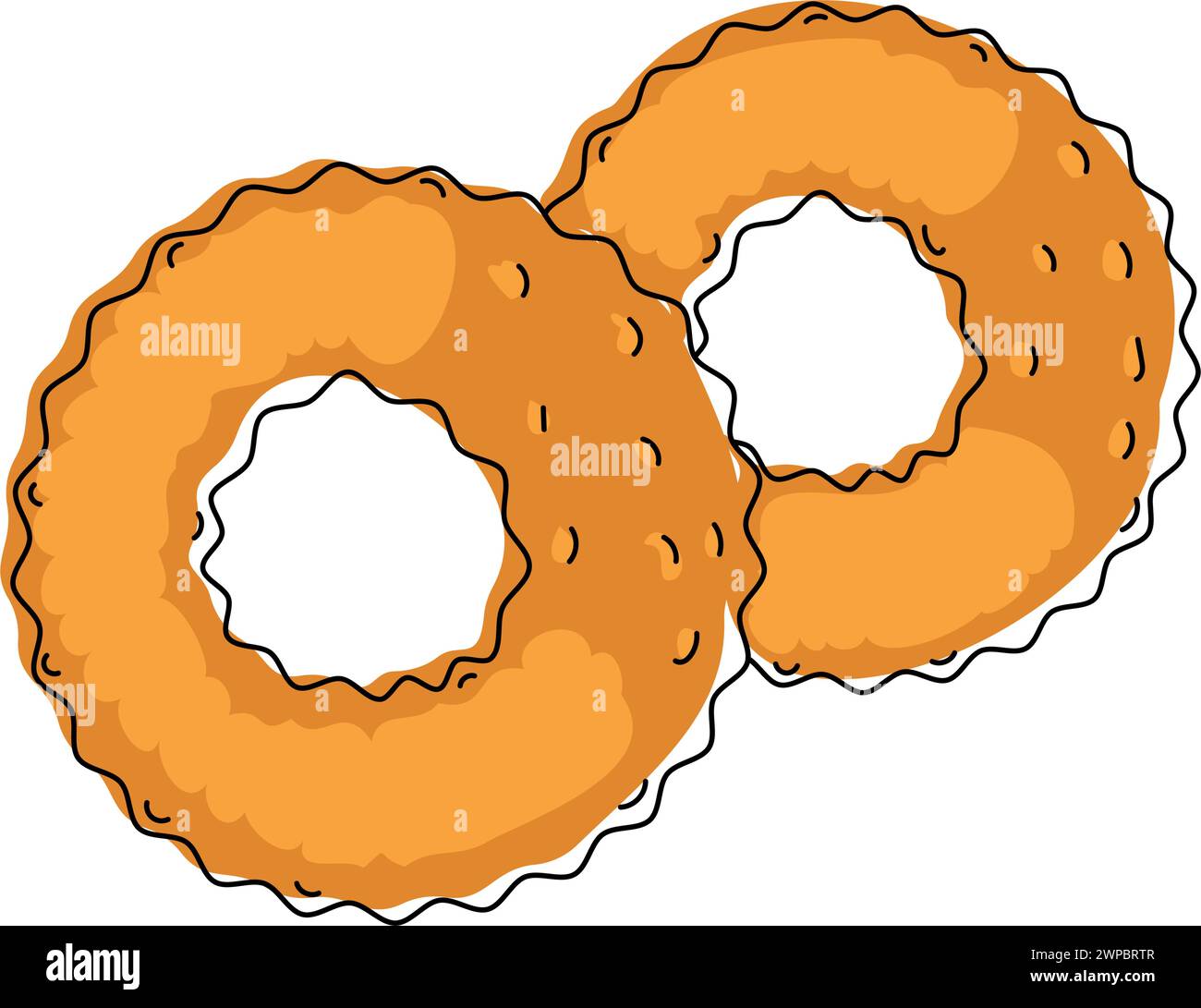Fried onion rings Fast food icon sketch Vector Stock Vector Image & Art ...