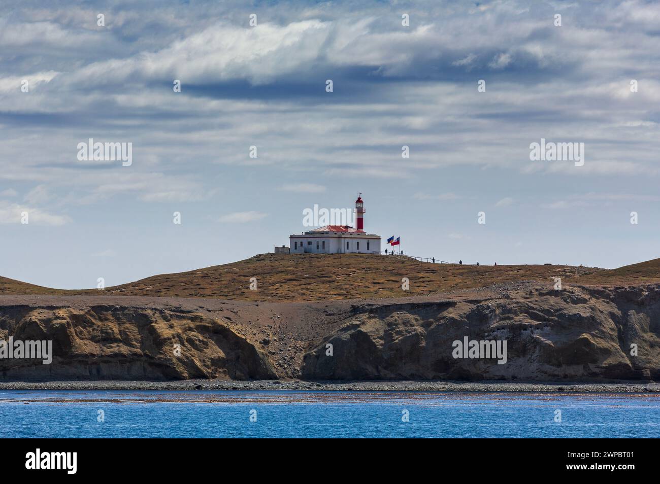 Magdalena Island Lighthouse, Magellan Strait, Magallanes Region, Chile ...