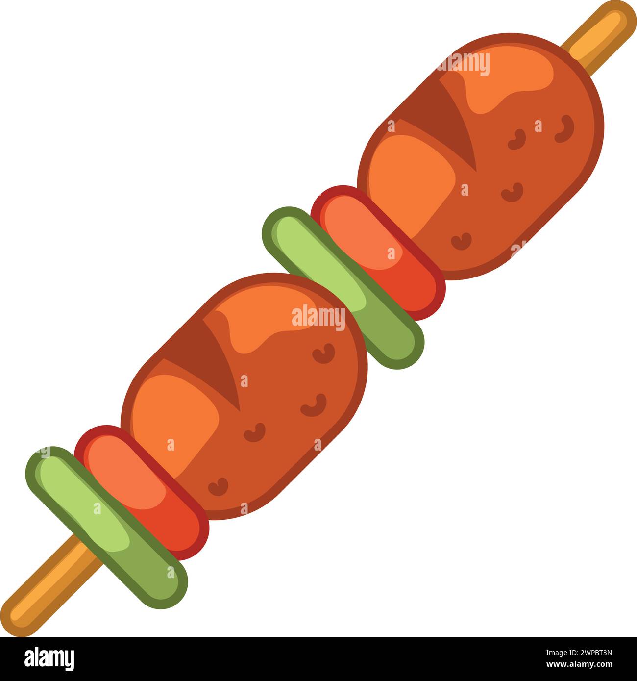 Meat skewer Fast food icon sketch Vector Stock Vector Image & Art - Alamy