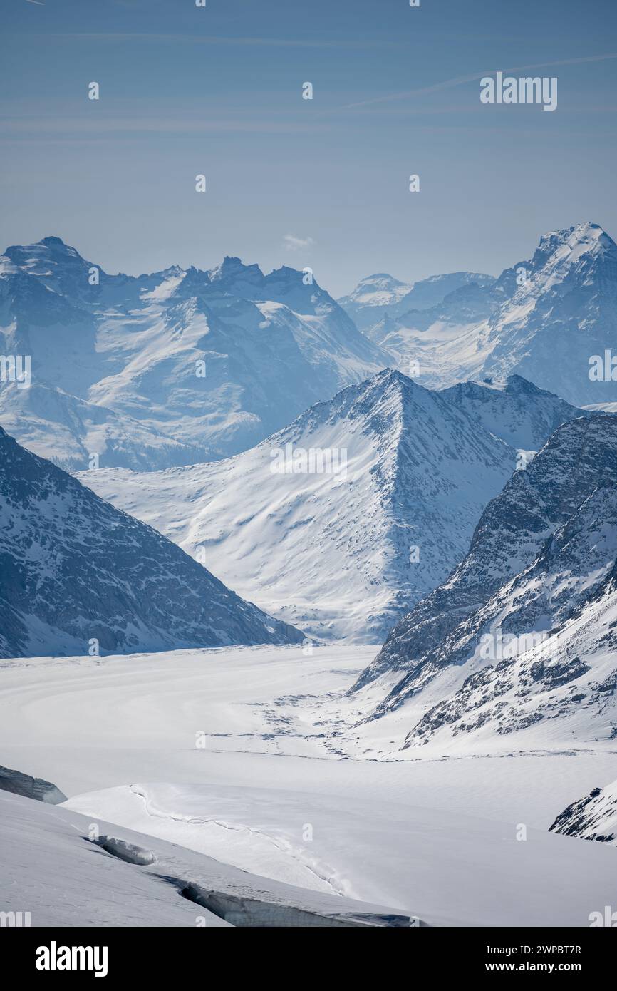 Top of Europe, Sphinx observatory at the top of Junfrau in Switzerland ...