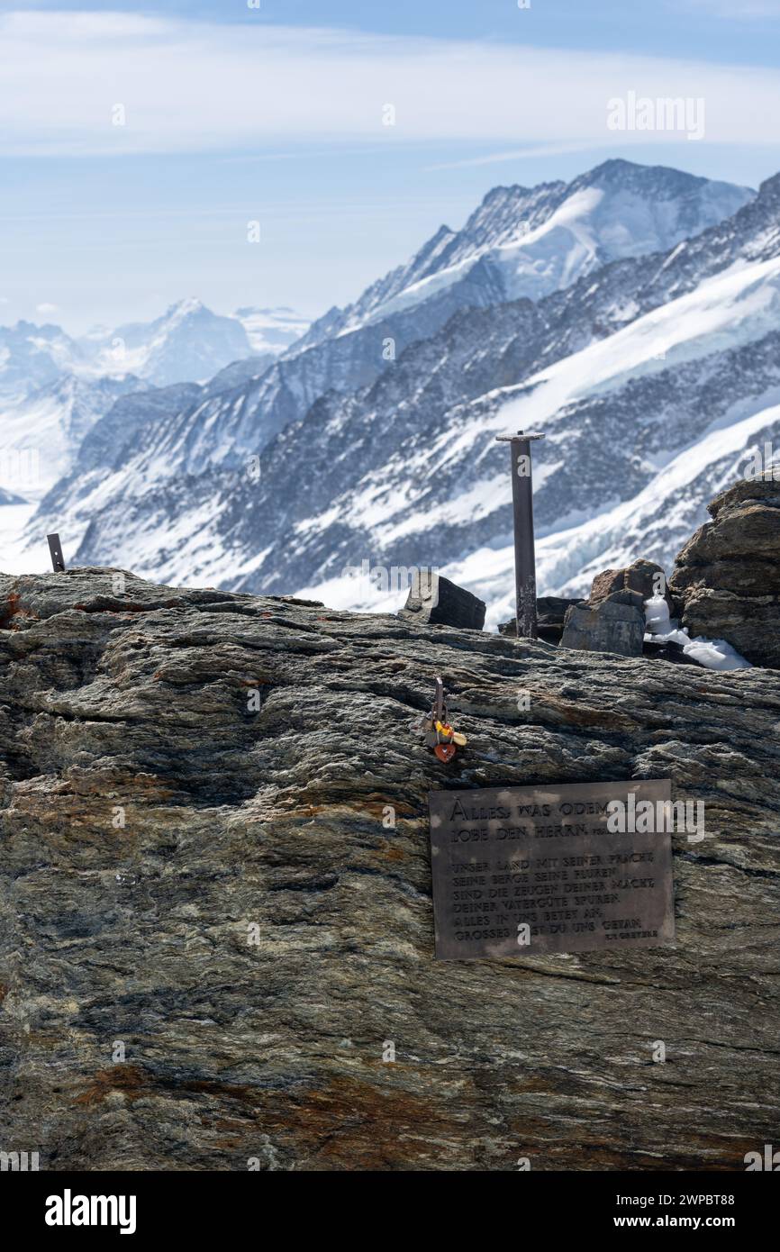 Top of Europe, Sphinx observatory at the top of Junfrau in Switzerland ...