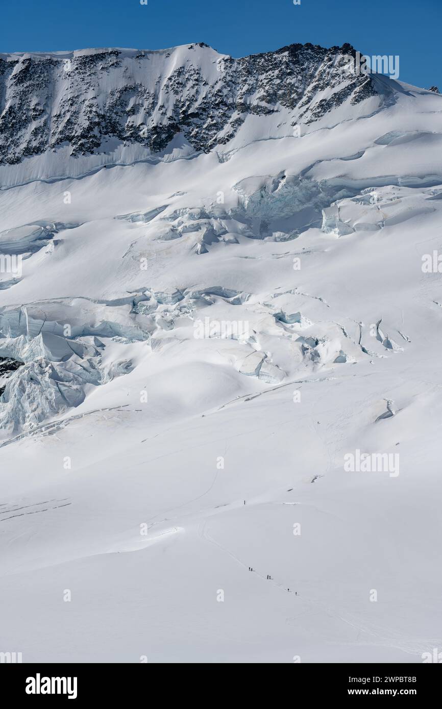 Top of Europe, Sphinx observatory at the top of Junfrau in Switzerland ...