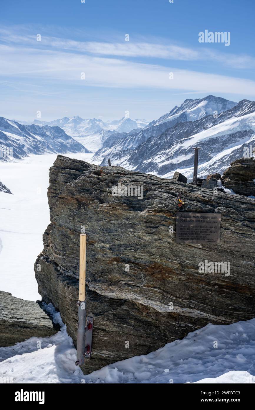 Top of Europe, Sphinx observatory at the top of Junfrau in Switzerland ...