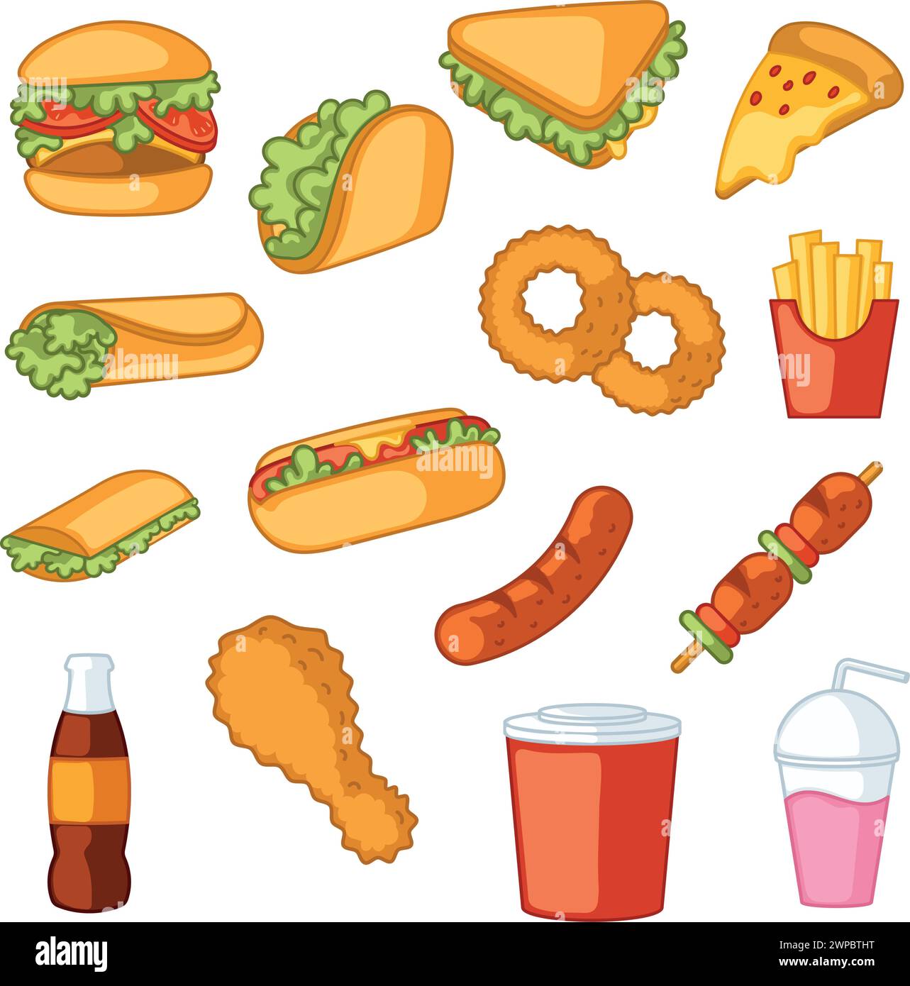 Fast food icon pattern Restaurant wallpaper Vector Stock Vector Image ...