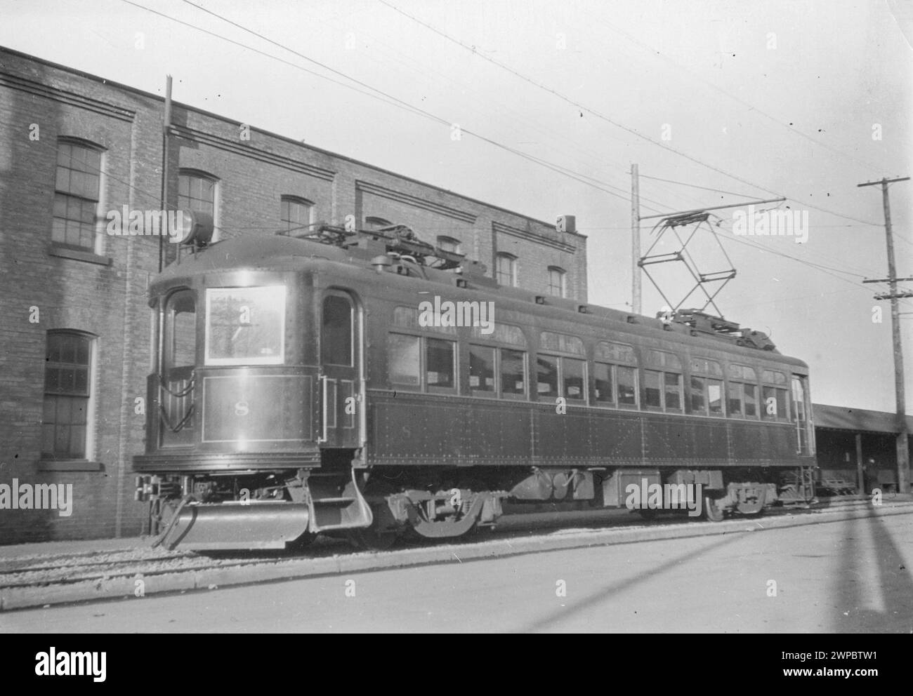 Vintage Historical Photograph. Streetcar bus, London Transit, Ontario ...