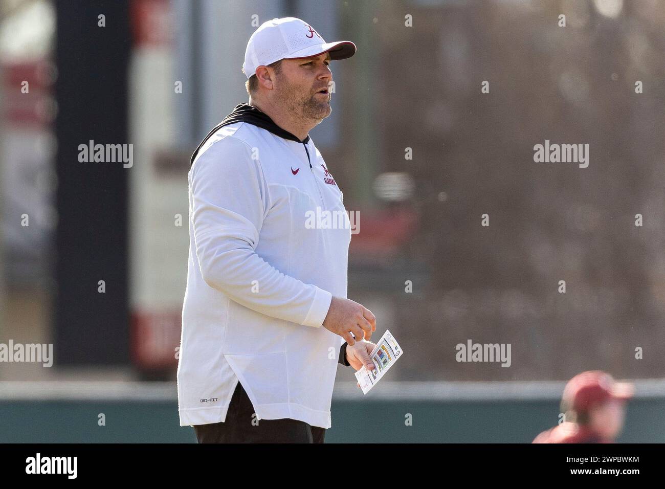 Alabama defensive coordinator Kane Wommack coaches his players during ...