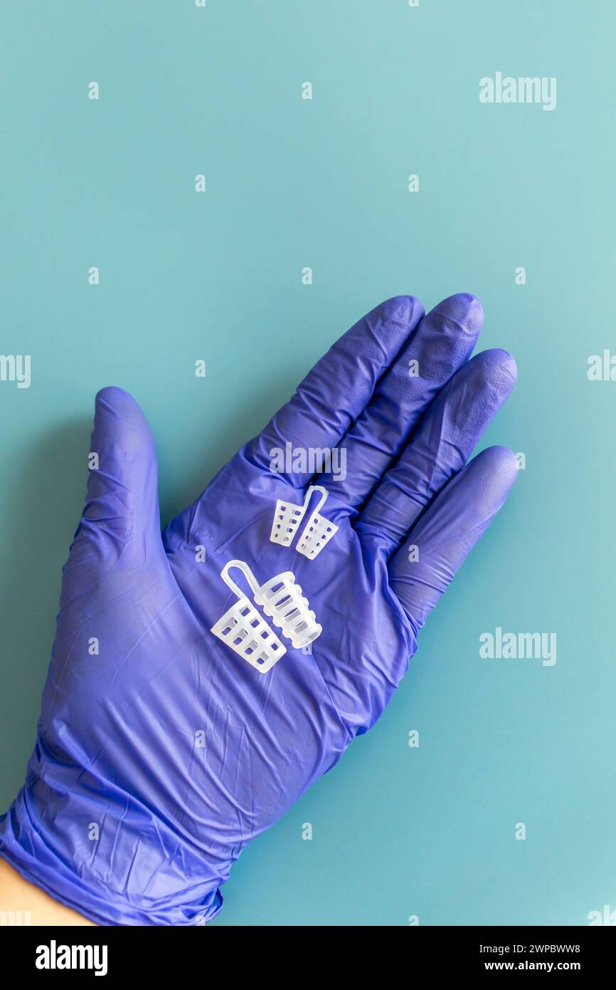 Mockup Doctor Holds Anti Snoring Device. Flatly Nose Relief Nasal ...