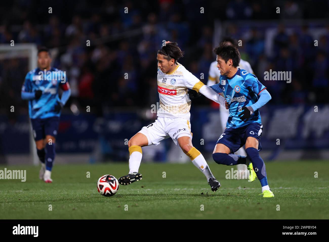 NHK Spring Mitsuzawa Football Stadium, Kanagawa, Japan. 6th Mar, 2024. (L to R) Ryosuke Maeda ...